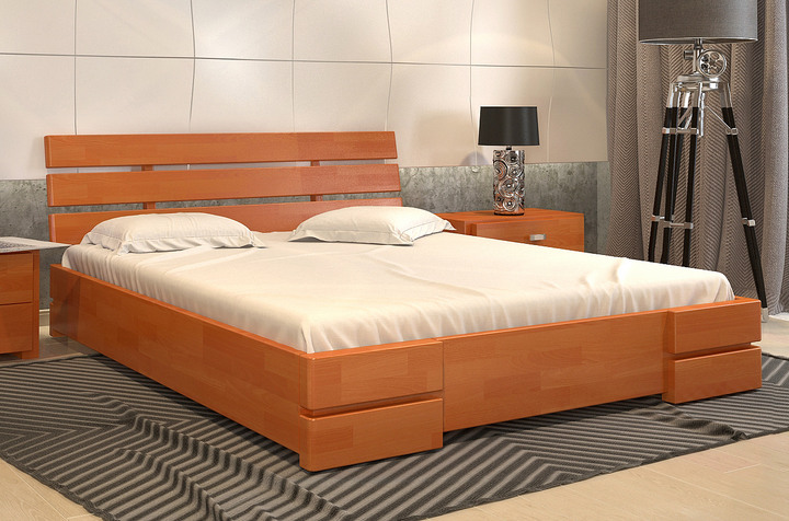 Кровать двуспальная Arbor Drev 180x200 Дали Люкс дерево сосна Ольха ...