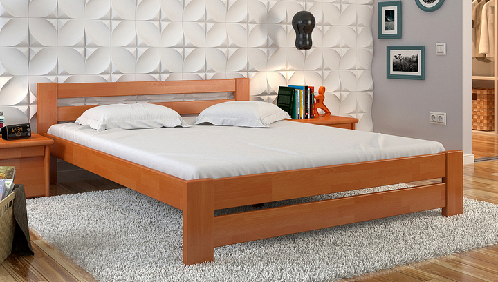 Кровать двуспальная Arbor Drev 140x190 Симфония дерево бук Ольха – фото ...