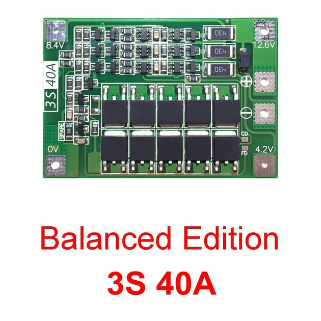 Контроллер 12.6 v BMS 3S 40A с балансировкой,плата бмс – фото, отзывы ...