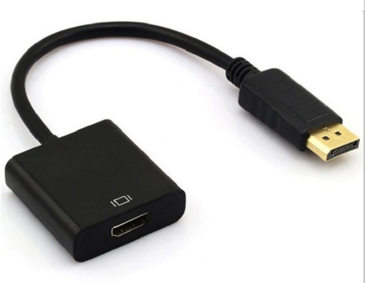 Кабель переходник DisplayPort DP на HDMI Noname 10cm черный – фото ...