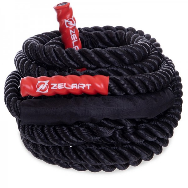 Спортивный канат Канат для кроссфита Zelart FI-2597-12 12м черный ...