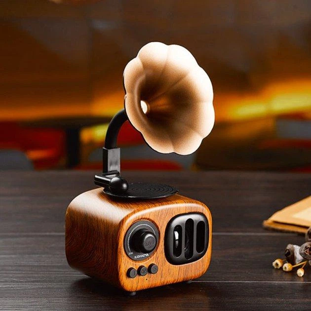 Портативная ретро-Bluetooth колонка Apollo Gramophone AS90 с USB ...