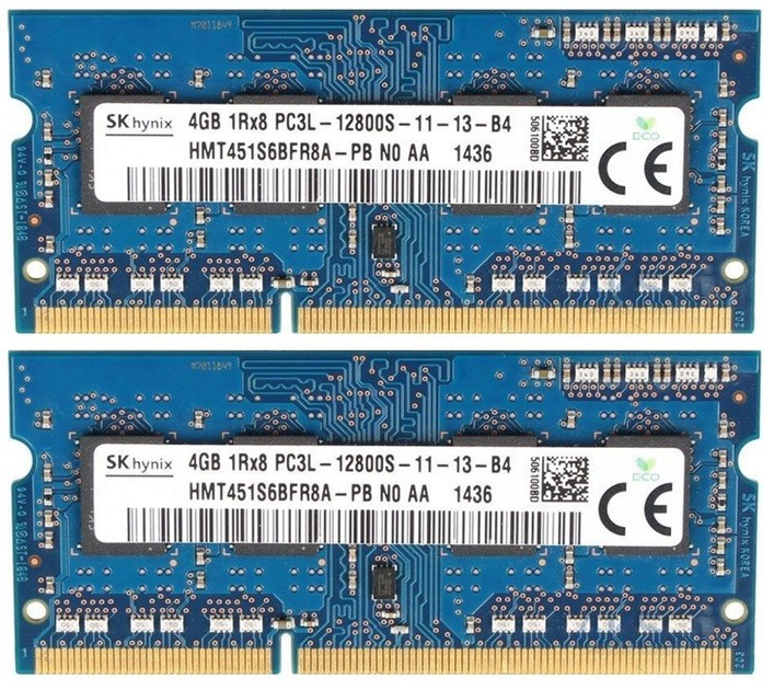 Оперативная память Hynix Sodimm 8gb 2 4gb Ddr3l 1600mhz Pc3l 12800