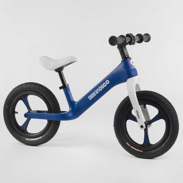 Беговел детский Corso с надувными колесами 12’’ Indigo нейлоновая рама ...