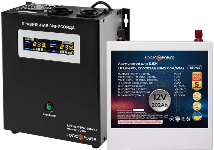 Комплект резервного живлення для електрообладнання та аварійного ...