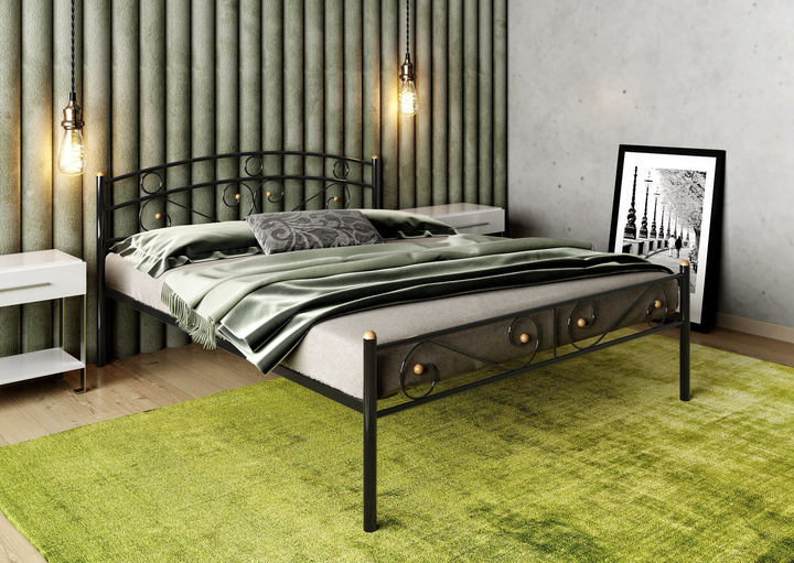 Кровать металлическая Fusion Metal Веста 160х200 Черный – фото, отзывы ...