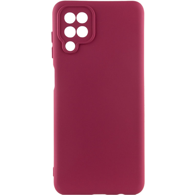 Чехол Silicone Cover Lakshmi Full Camera (A) для Samsung Galaxy A12 / M12 Бордовый / Marsala Без ...