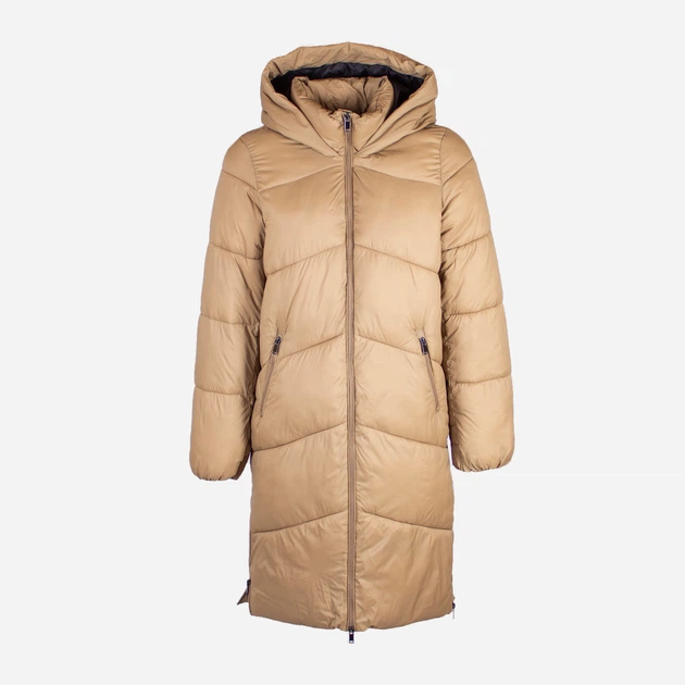 Пуховик зимний длинный женский Primark 11316333 2XS Темно-бежевый ...