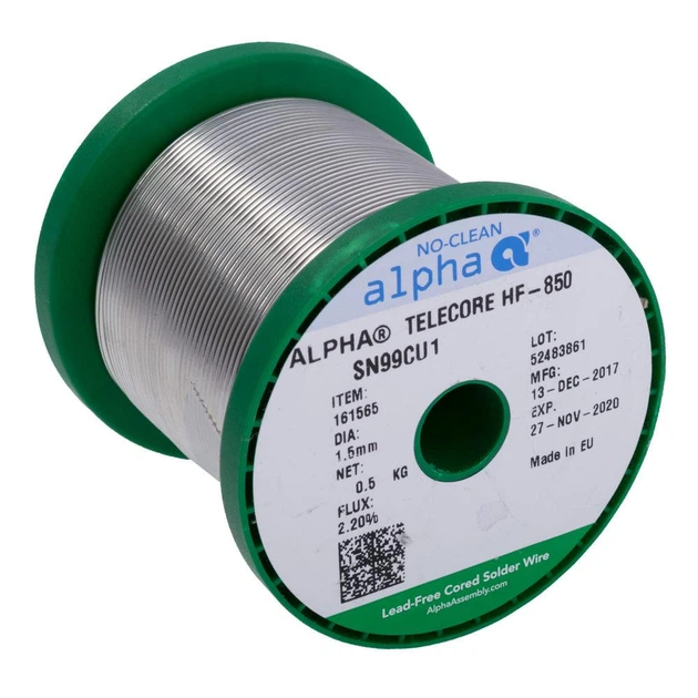 Припой бессвинцовый Alpha HF-850 Sn99Cu1, 1.5 мм, 500 г – фото, отзывы ...