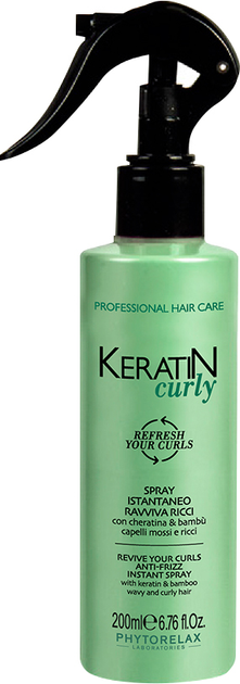 Спрей для разглаживания вьющихся волос Phytorelax Keratin Curly Anti ...