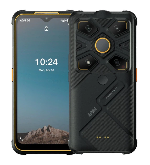 Смартфон AGM Glory G1S 8/128 Gb black-orange IP69K, 6.53", Snapdragon 480, 3G, 4G, 5G, NFC ...