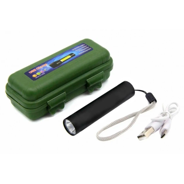 Светодиодный Фонарик Аккумуляторный XPE+COB+Light A-2821 Ручной ...