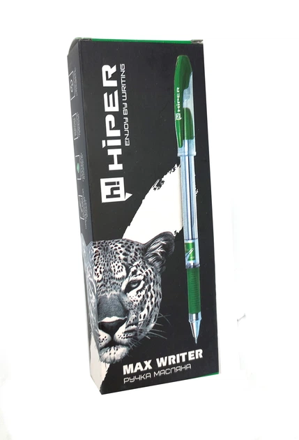 Ручка масл. Hiper Max Writer 2500м 0,7мм зеленая ЦЕНА 10ШТ HO-335зел ...