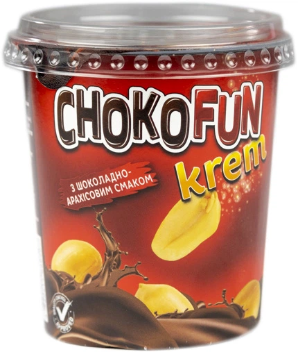 Паста Chocofun з арахісовим смаком склянка 400 г (4820211880958 ...