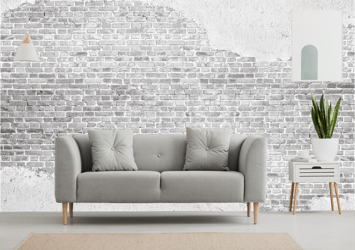 Бумажные Фотообои Walldeco Серый кирпич 300x200 см Гладь – низкие цены ...
