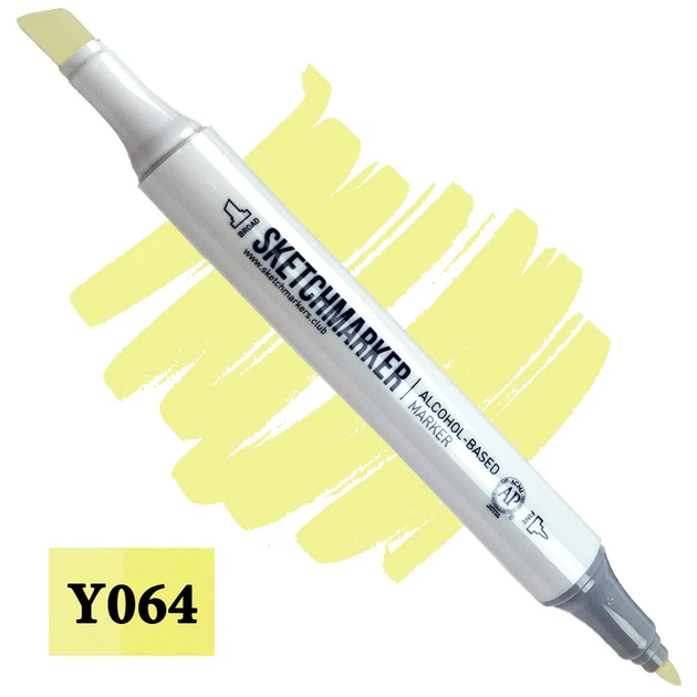 Маркер SKETCHMARKER долото-тонке перо Y064 Soft lime М'який лайм – фото ...