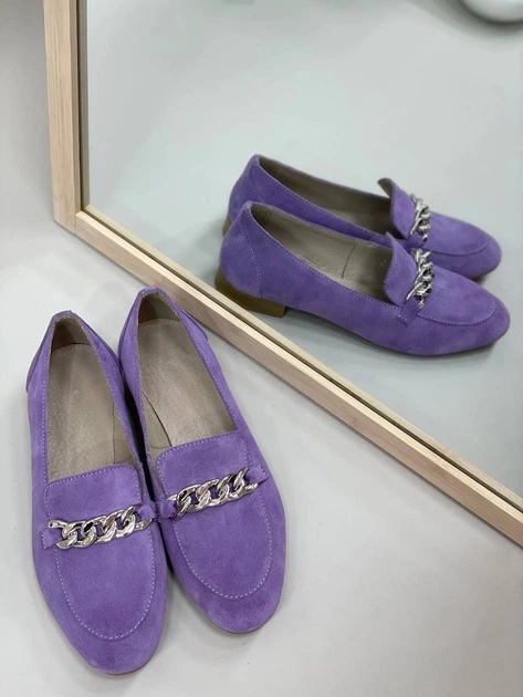 Лофери замшеві Kaif фіолетовий 41р 002 Оригинальная обувь Rozetka