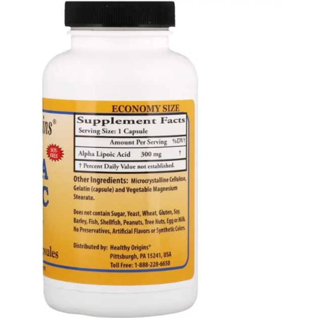 Альфа-липоевая кислота Healthy Origins Alpha Lipoic Acid 300 mg 150 ...