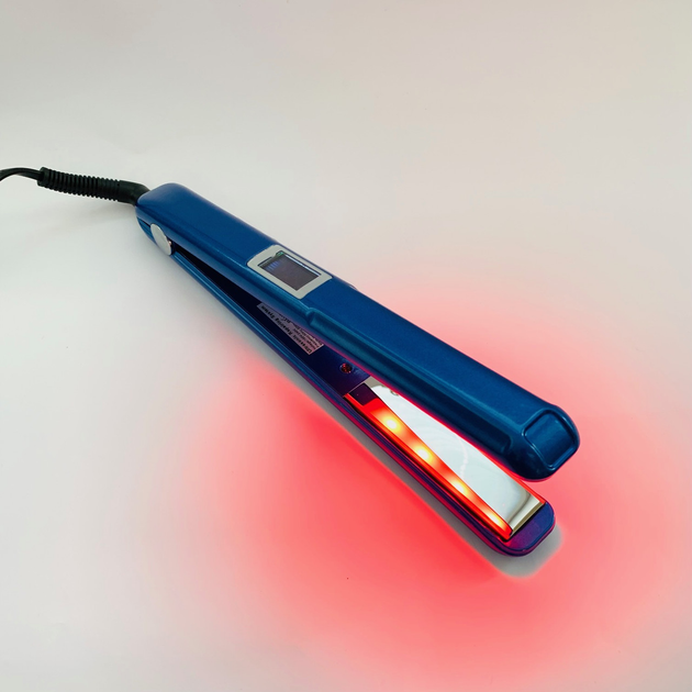 Инфракрасный утюжок для волос с ультразвуком Ultrasonic 1056, синий ...