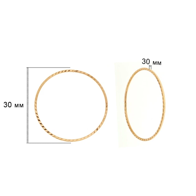 Серьги-кольца Diamant С2762-30 (474100) – низкие цены, кредит, оплата ...