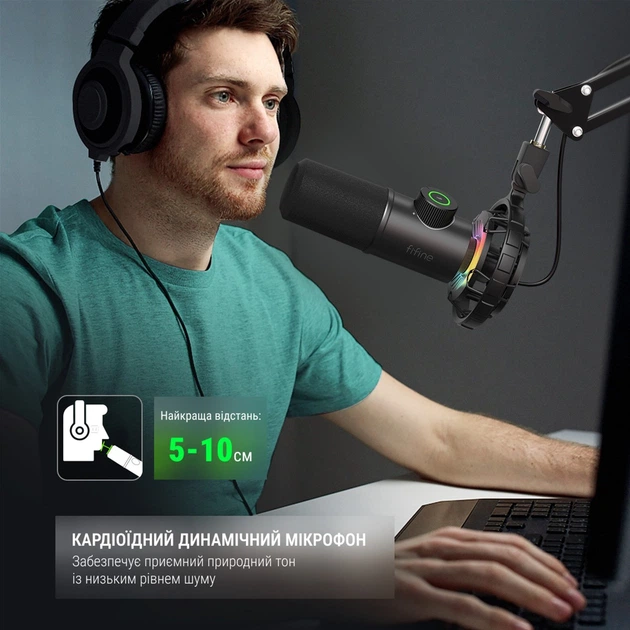 Мікрофон динамічний Fifine K658 USB – фото, відгуки, характеристики в ...