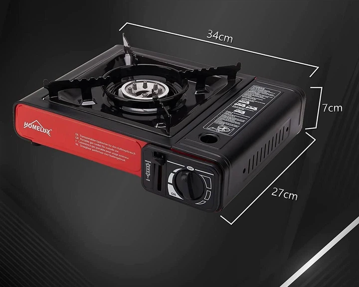 Портативна газова туристична плита Homelux у кейсі 1 газовий балон 227г фото відгуки