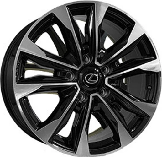 Replica LX503 BKF Lexus R21 W8.5 PCD5x150 ET54 DIA110.1 Black Full ...