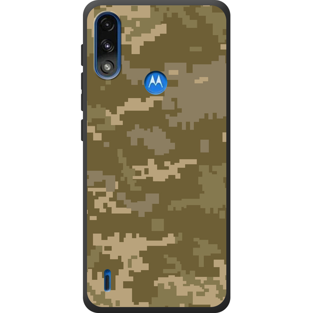 Чехол BoxFace Motorola E7i Power Камуфляж ЗСУ Черный силикон (44749 ...
