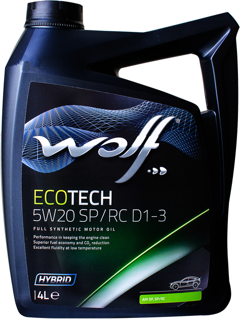 Моторное масло Wolf Ecotech 5W-20 SP/RC D1-3 4 л (1050525) – фото ...