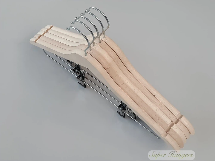 Набор 5 шт плечики вешалки ECO44 44 см деревянные костюмные светлые от ...
