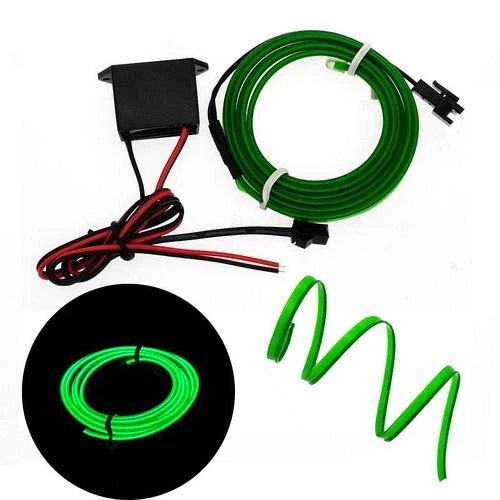 Подсветка для салона автомобиля CAR Cold Light Line EL-1302-4 м Зеленый ...