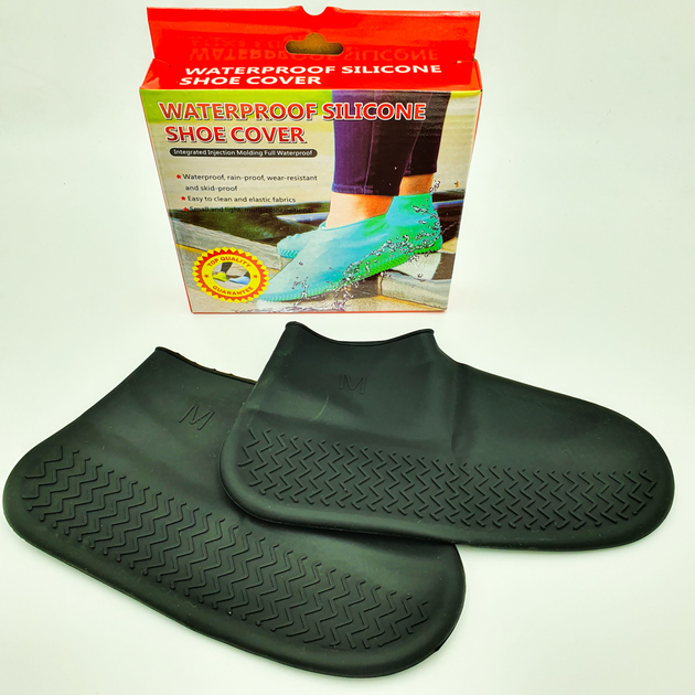 Бахилы чехлы дождевики на обувь Shoe Cover Черный размер S от продавца ...