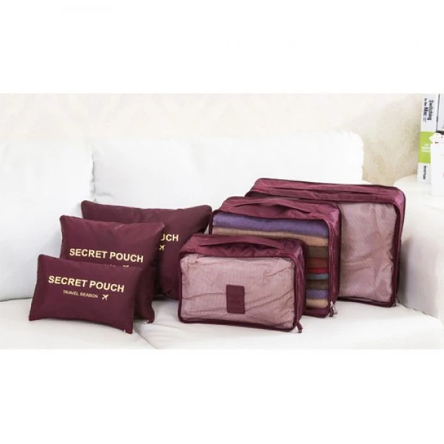 Дорожні органайзери Secret Pouch 6 шт (БОРДОВИЙ) від продавця: Extand ...