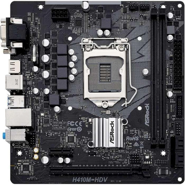 Материнская плата AsRock H410M-HDV R2.0 (s1200, Intel H410, Micro-ATX) – фото, отзывы ...