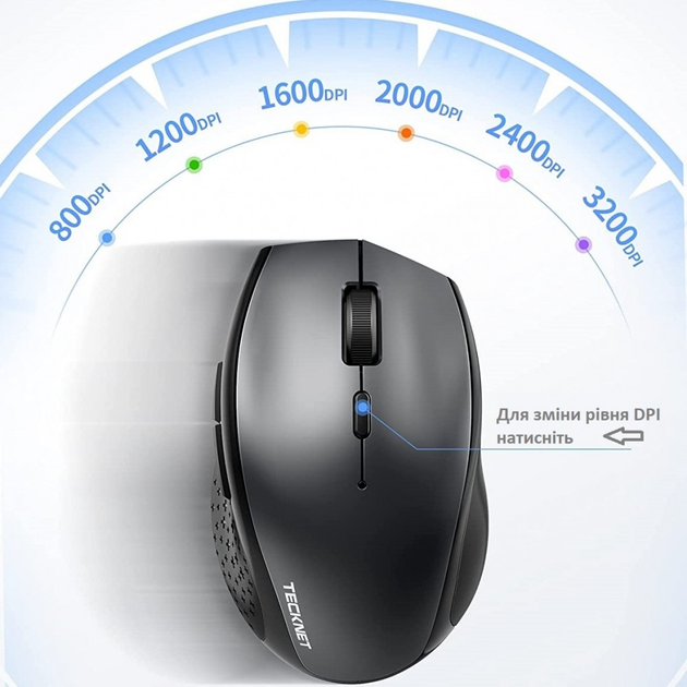 Беспроводная Bluetooth Мышь Tecknet EWM01004 Grey – фото, отзывы ...