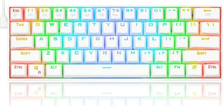 Клавіатури Redragon K530 Draconic White Outemu Box Brown (RED-K530W-RGB ...