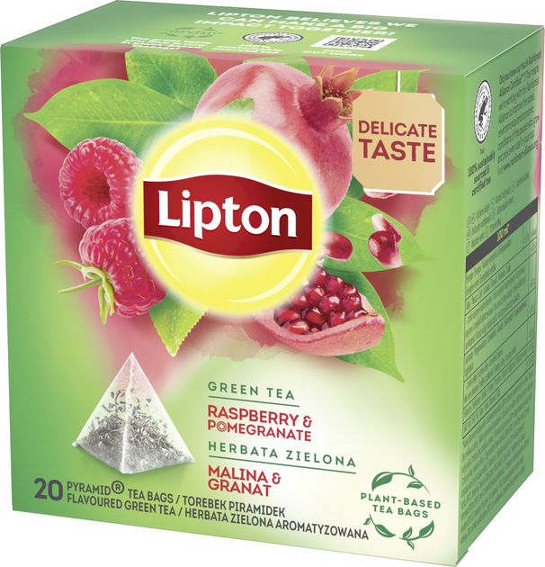 Чай зеленый Lipton Raspberry&Pomegran 20 пакетиков (8712100637810 ...