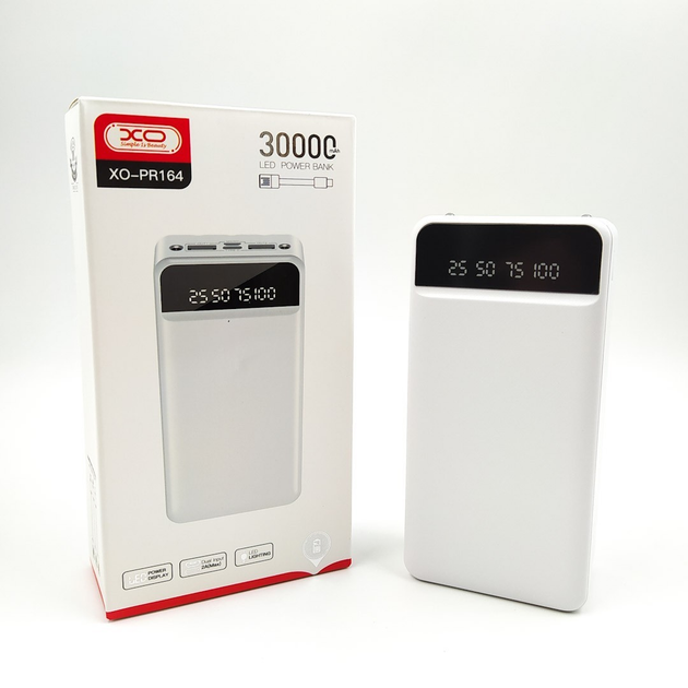 Портативное зарядное устройство Power Bank 30000mAh XO PR164 – фото ...