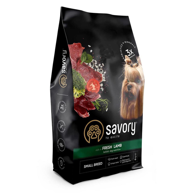 Корм для собак мелких пород Savory Small Breeds rich in Fresh Lamb 3 kg ...