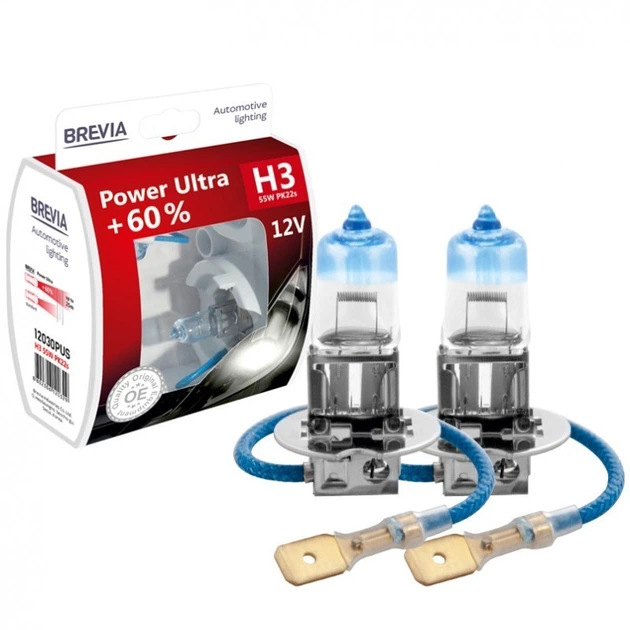 Галогенная лампа Brevia H3 POWER ULTRA +60% (12030PUS) 2 шт. – фото ...