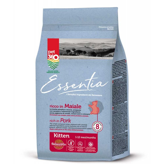 Беззерновой сухой корм Essentia Kitten Maiale Grain Free для котят со ...