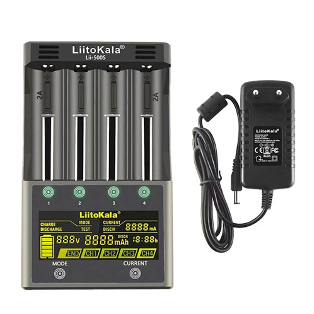 Умное зарядное устройство Liitokala Lii-500S Li-Ion Ni-MH Ni-Cd разряд ...
