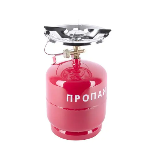 Комплект газовий кемпінговий 8 літрів балон пальник газовий Sigma фото відгуки