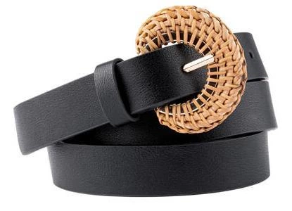 Жіночий ремінь із еко шкіри з плетеною пряжкою Esmara чорний Smrian31741 3 від продавця Reilos