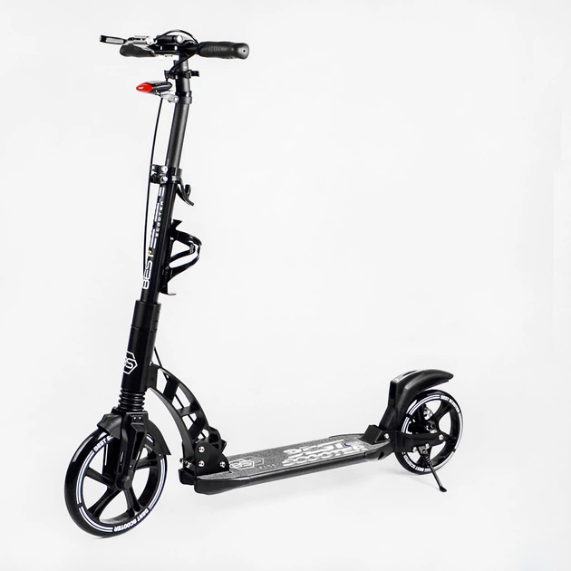 Двухколесный складной самокат Best Scooter, фонарик, 2 амортизатора ...