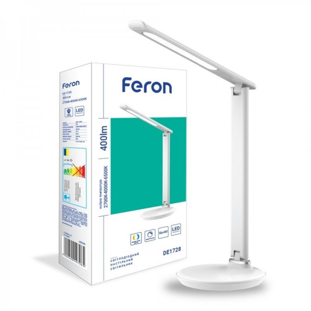 Лампа настольная светодиодная Feron DE1728 9W, White – фото, отзывы ...