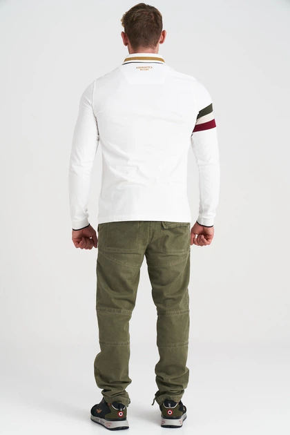 Світле поло з довгими рукавами Aeronautica Militare 5064 XL від ...