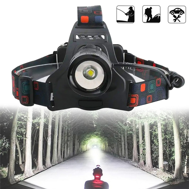 Светодиодный фонарь налобный BL-T32-P50 COP-1580000W Черный, LED ...