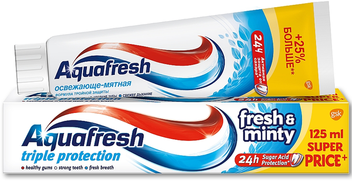 Зубная паста "Освежающе-мятная", семейная - Aquafresh Family 100ml ...