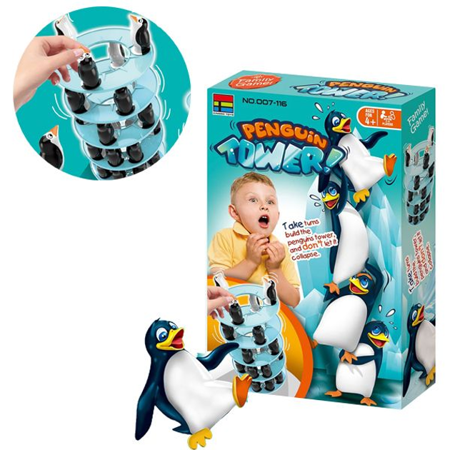 Игра балансирующая башня с пингвинами Kingso Toys 007-116 ...